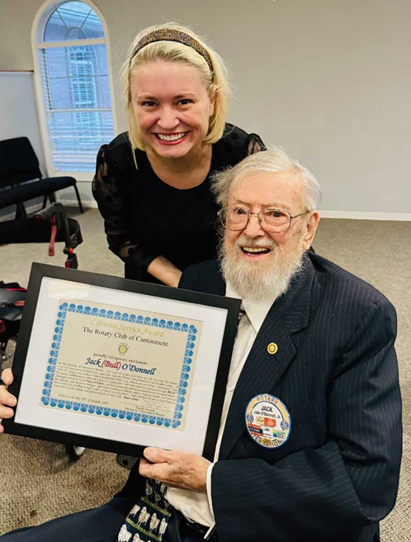 Cantonment Rotary Presents Lifetime Service Award To Jack O’Donnell : NorthEscambia.com