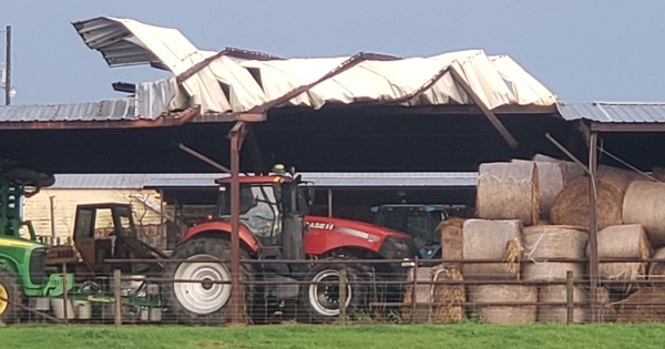 High Winds Damage Agricultural Shed Near Walnut Hill : NorthEscambia.com