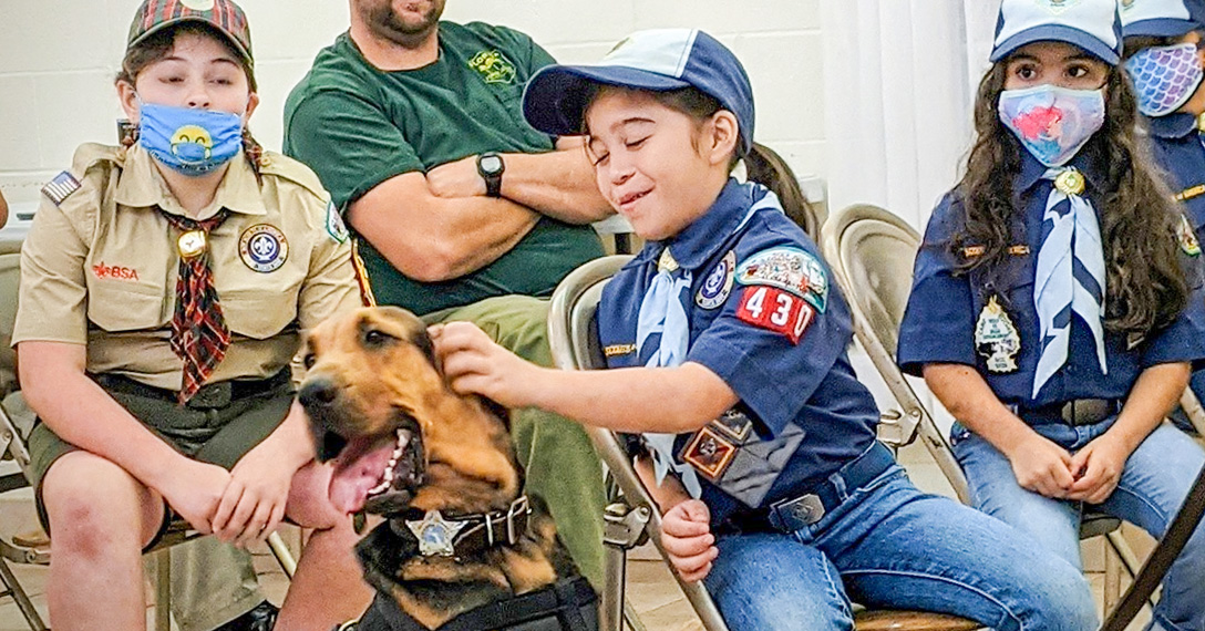 ECSO K-9 Sadie Visits Molino Cub Scout Pack : NorthEscambia.com
