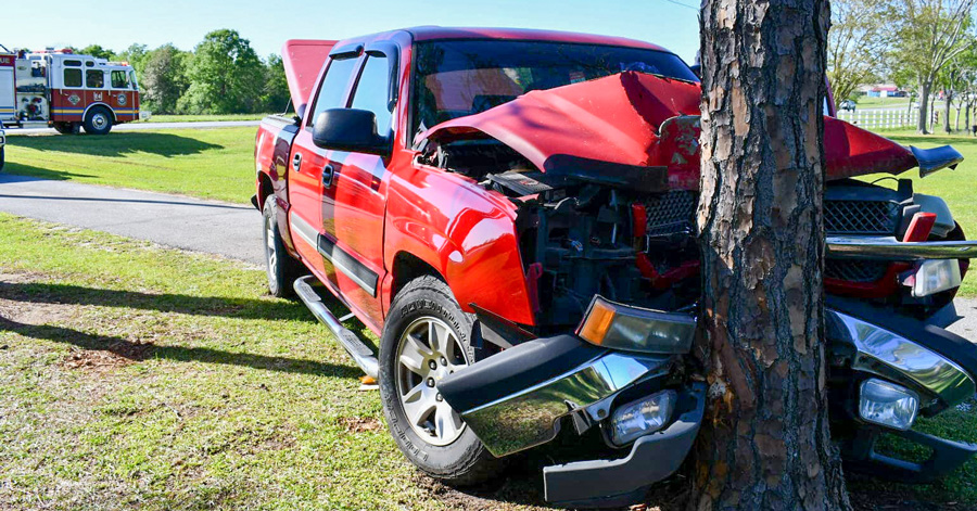 Driver Crashes Into Tree In Front Yard Of Highway 29 Home ...
