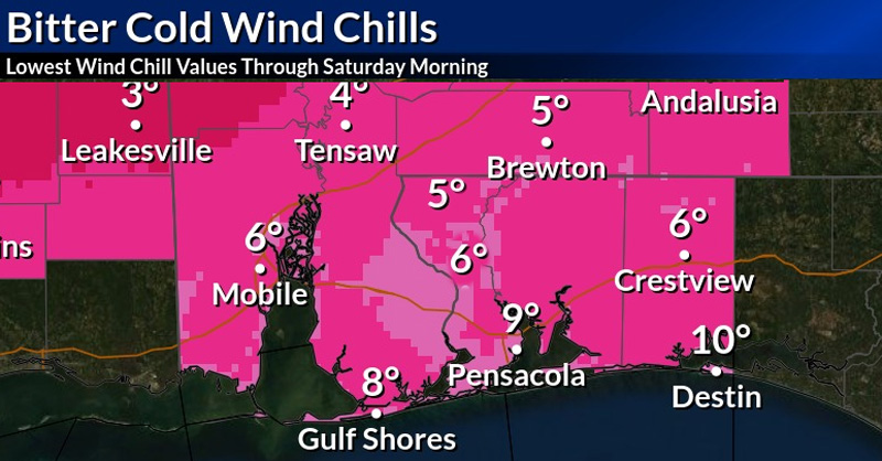 COLD! High Friday Below Freezing; Hard Freeze Warning, Wind Chill ...