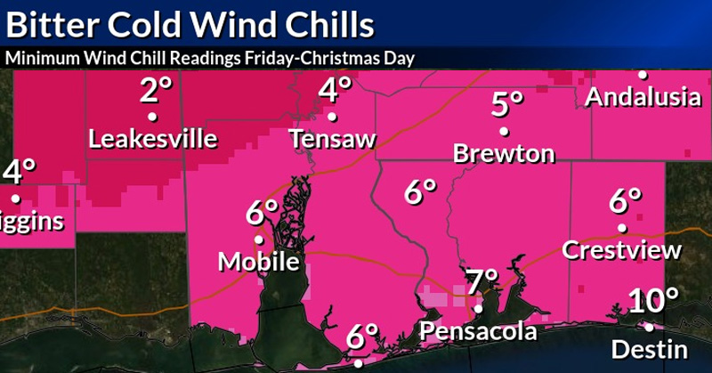 Arctic Front Bringing Extreme Cold, Extreme Wind Chills : NorthEscambia.com