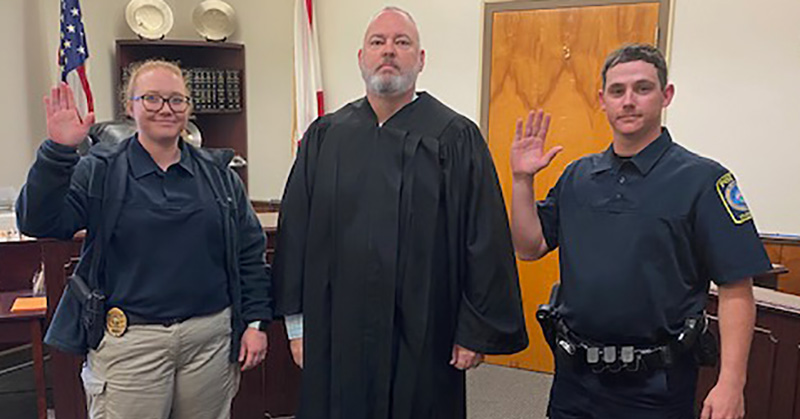 Two New Flomaton Police Officers Sworn In : NorthEscambia.com