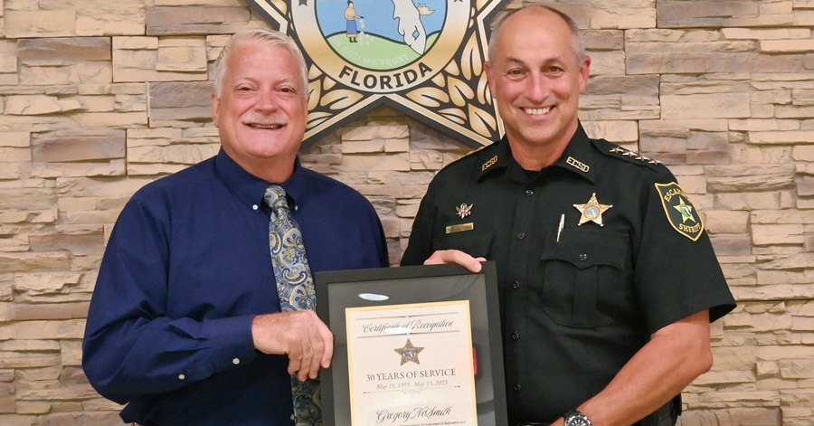 ECSO Sgt. Greg NeSmith Honored For 30 Years Of Service : NorthEscambia.com