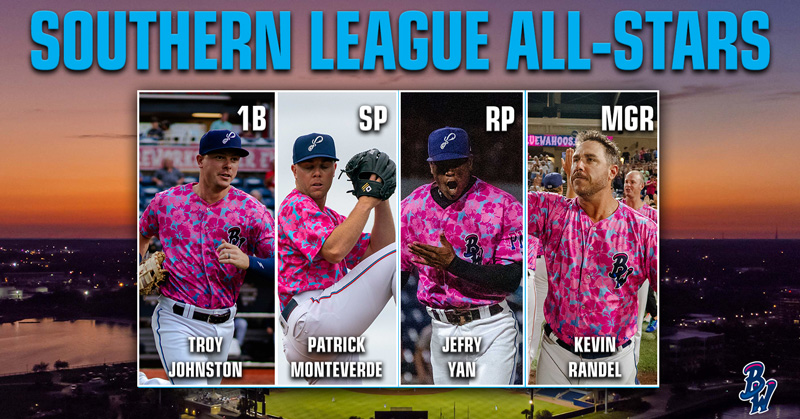 Wahoos Johnston, Monteverde, Yan Named Southern League All-Stars ...