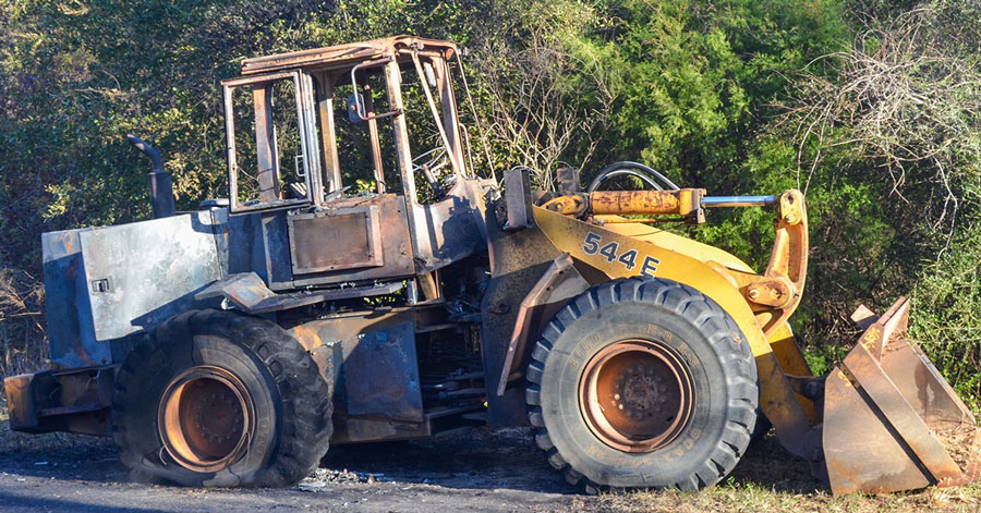 Front End Loader Stolen, Burned In Flomaton : NorthEscambia.com