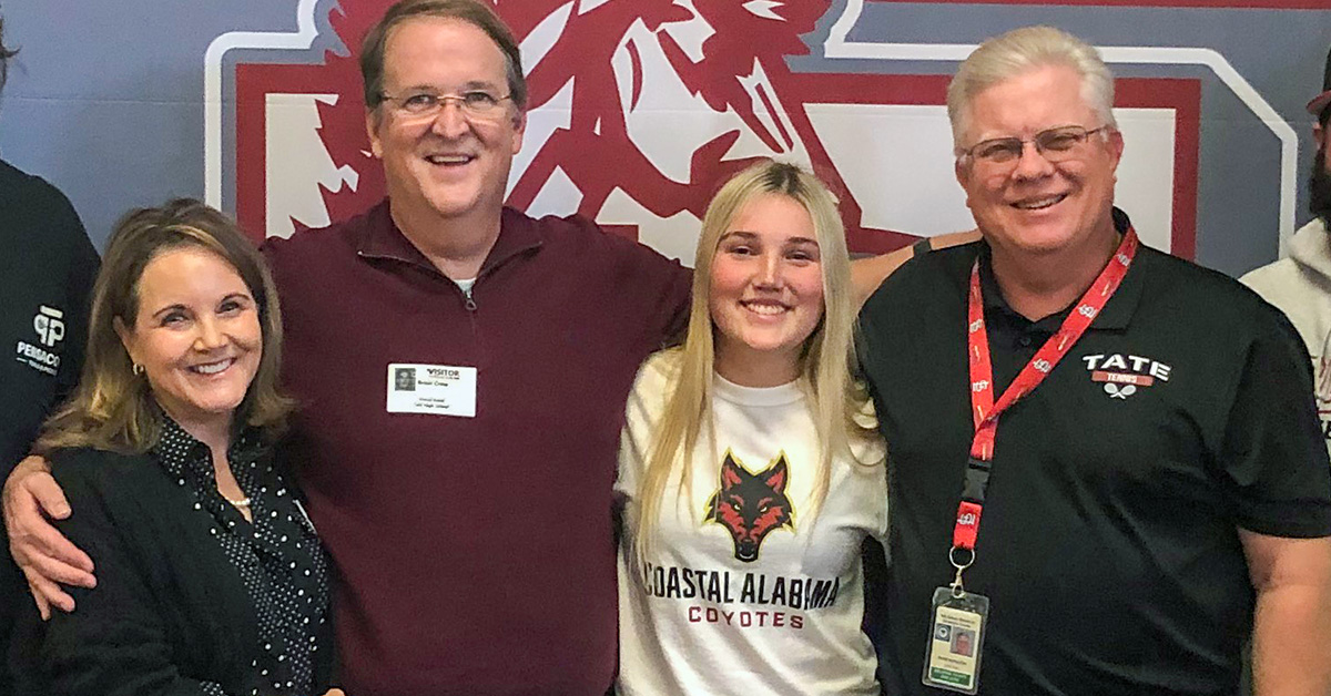 Tate High’s KJ Crow Signs To Play Tennis For Coastal Alabama ...