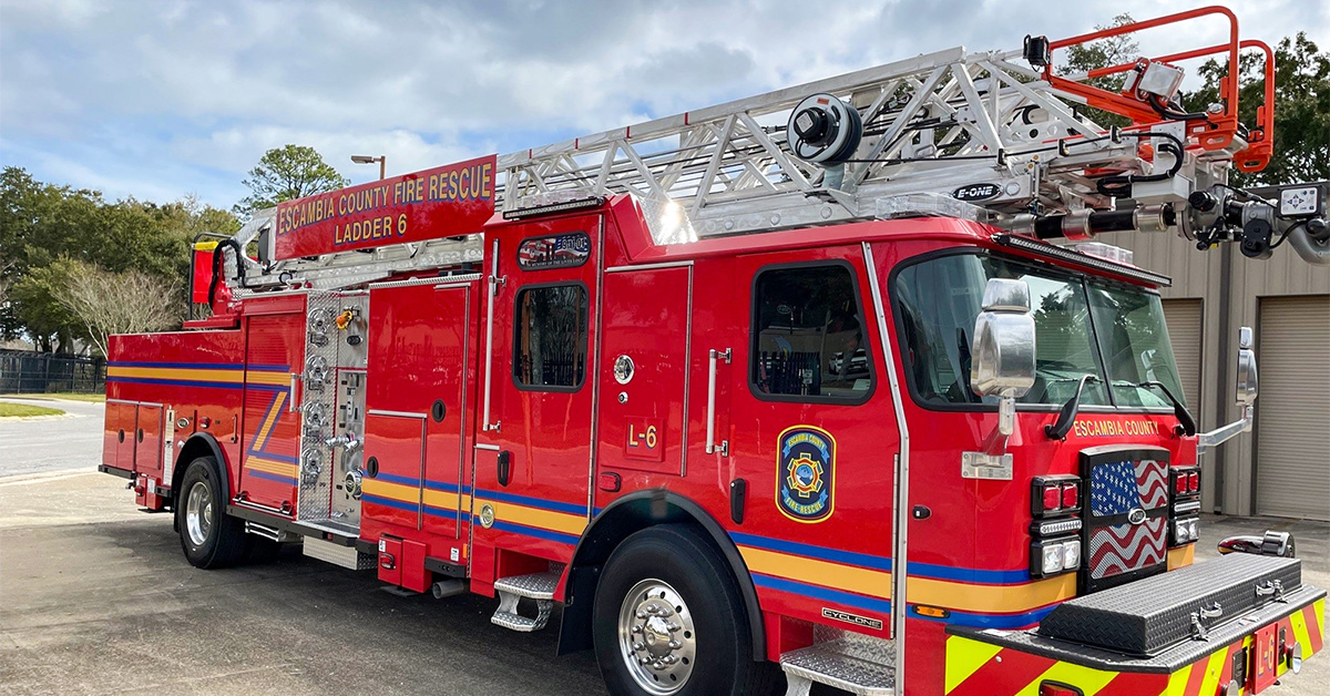 New Ladder Truck Arrives For ECFR’s Ensley Fire Station : NorthEscambia.com