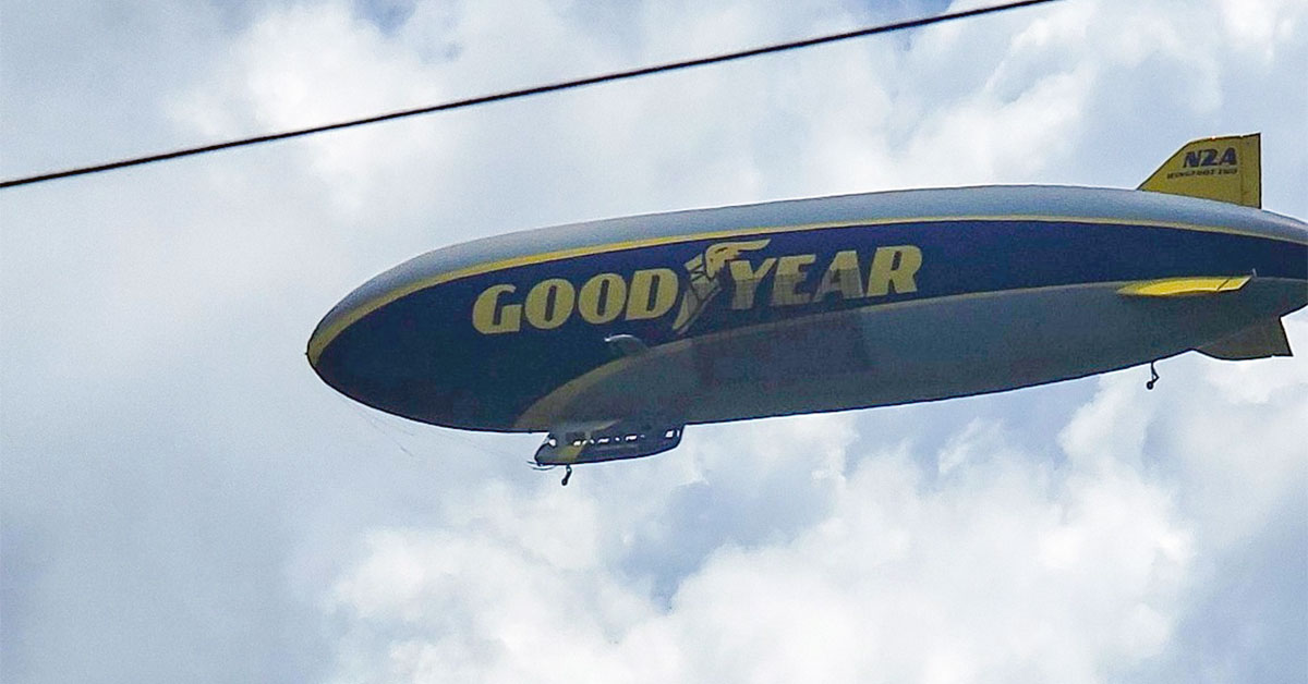 Celebration 100 Years: Goodyear Blimp Spotted Over Molino ...