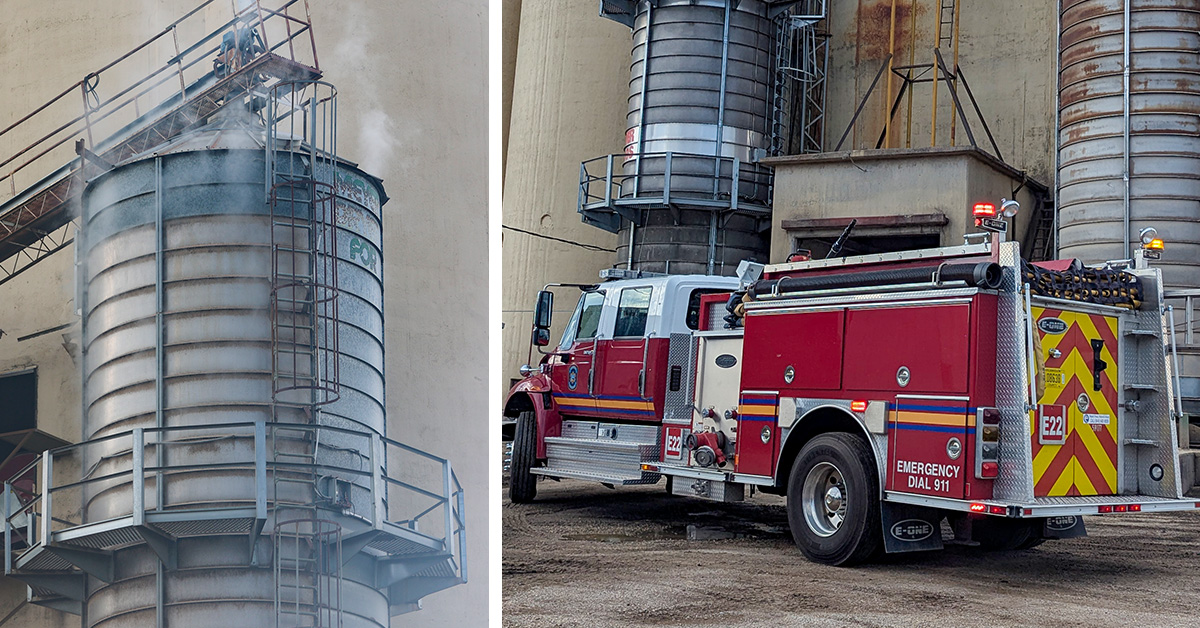 Firefighters Battle Fire At Grain Elevator In Walnut Hill ...