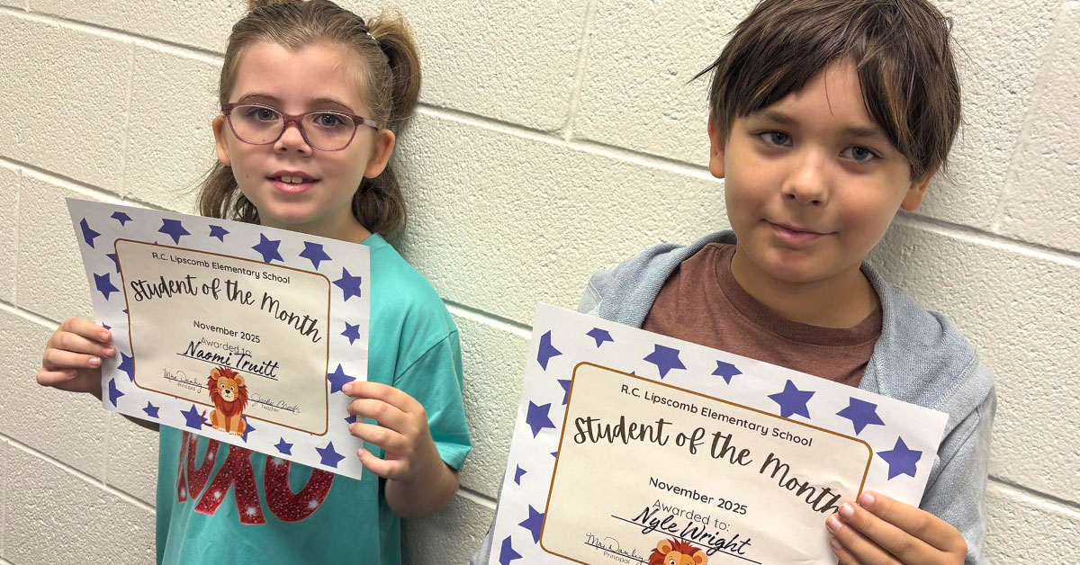 Lipscomb Elementary Names Students Of The Month : NorthEscambia.com
