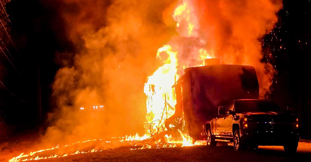 Fire Destroys Fifth-Wheel Camper On Highway 29 Near McDavid ...