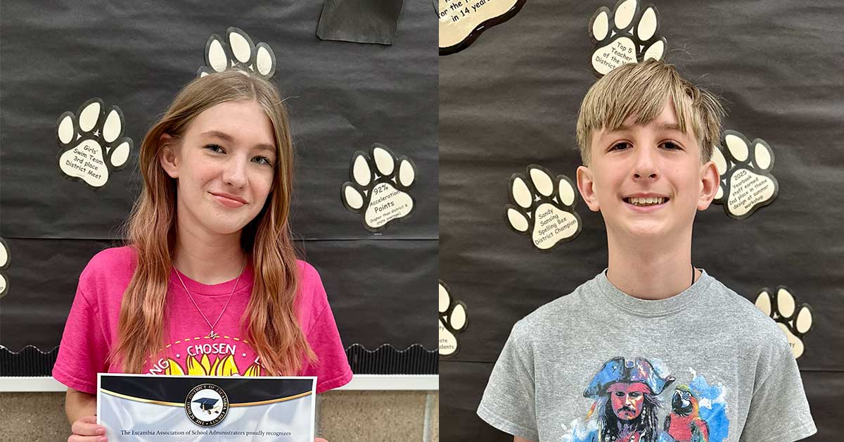 Ransom Middle School Names Students of The Month : NorthEscambia.com